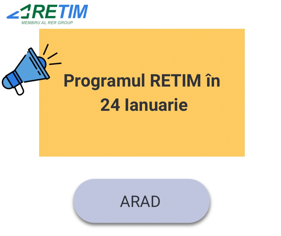 RETIM anunță programul de lucru valabil în data de 24 ianuarie - NewsAr.ro